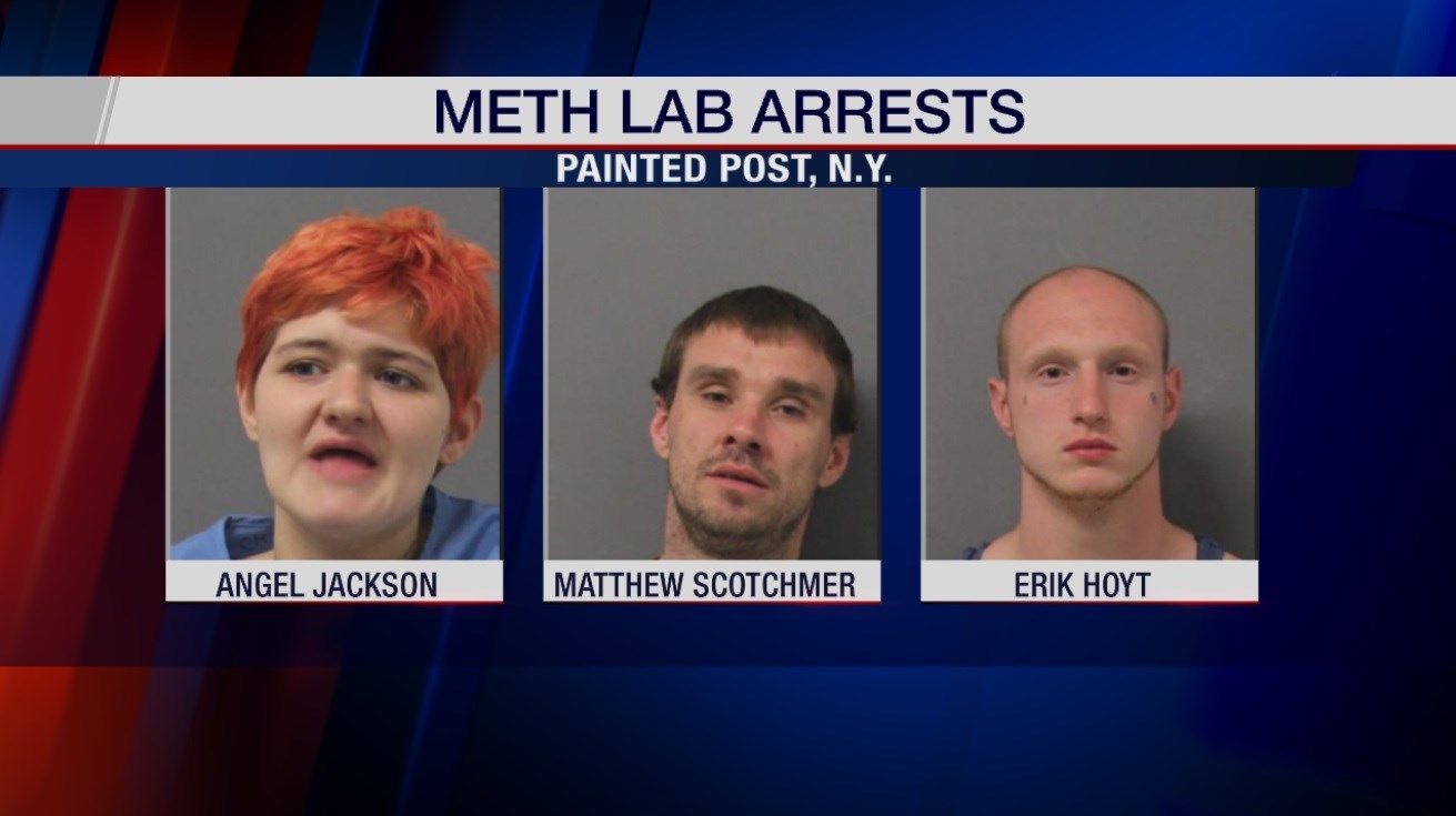 Three arrested after meth lab discovered in Painted Post - WENY News