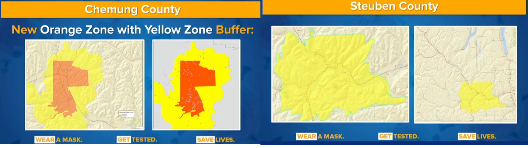 Local county officials give update on orange, yellow zones - WENY News