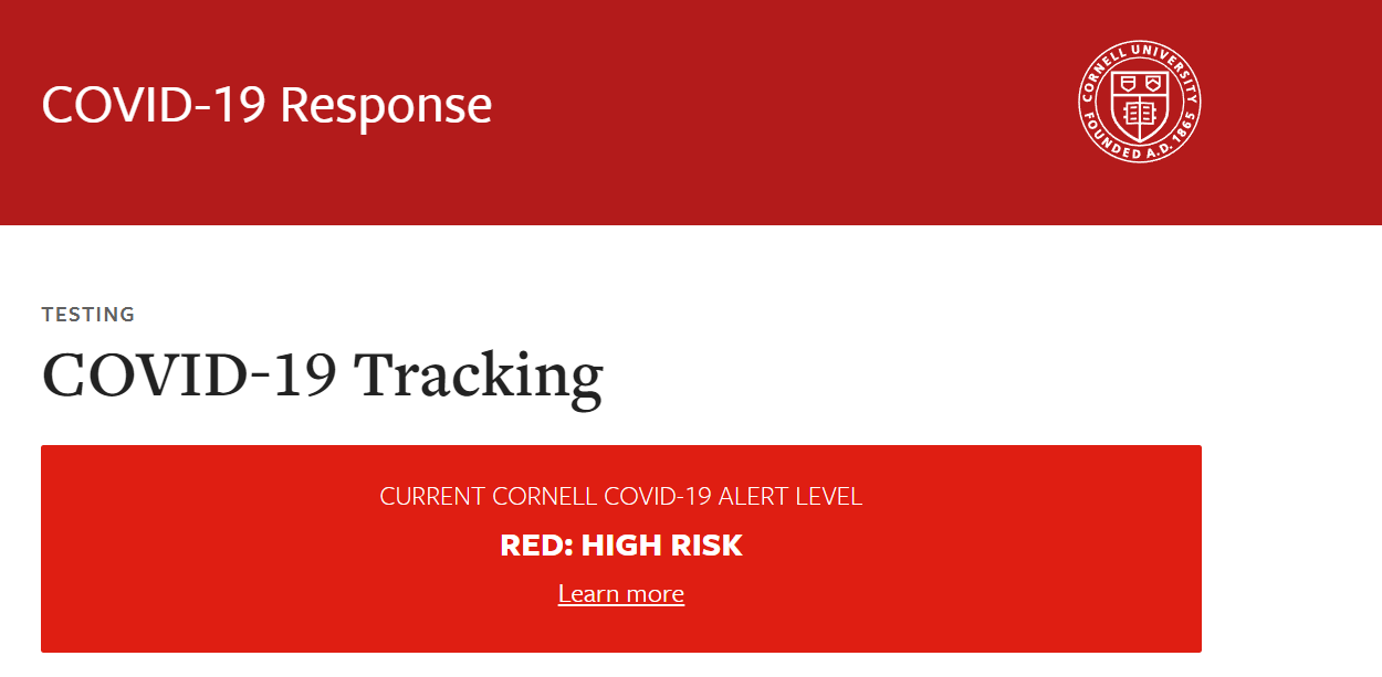 Cornell University Raises COVID-19 Alert Level to Red - WENY News