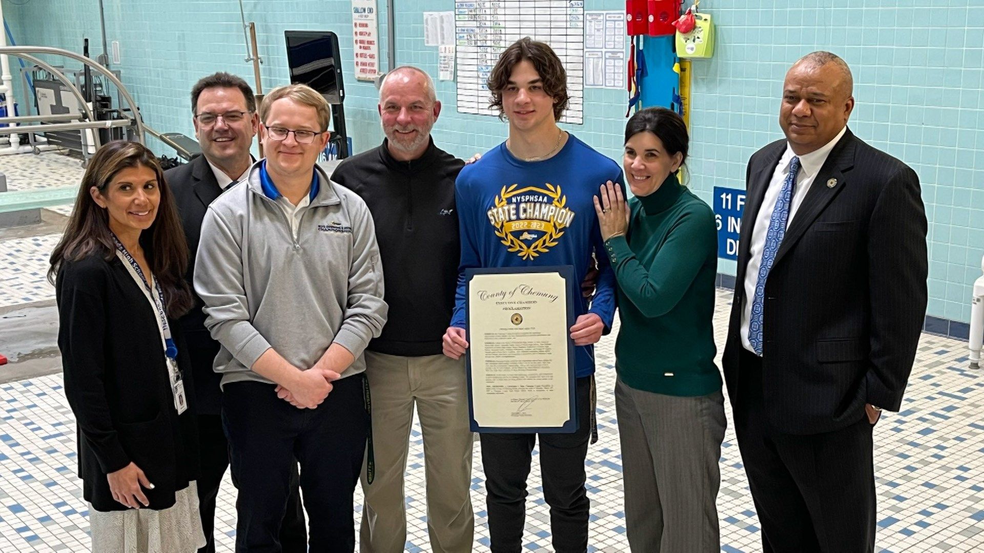 Horseheads' Cullin Cole recognized by Chemung County for state swimming ...