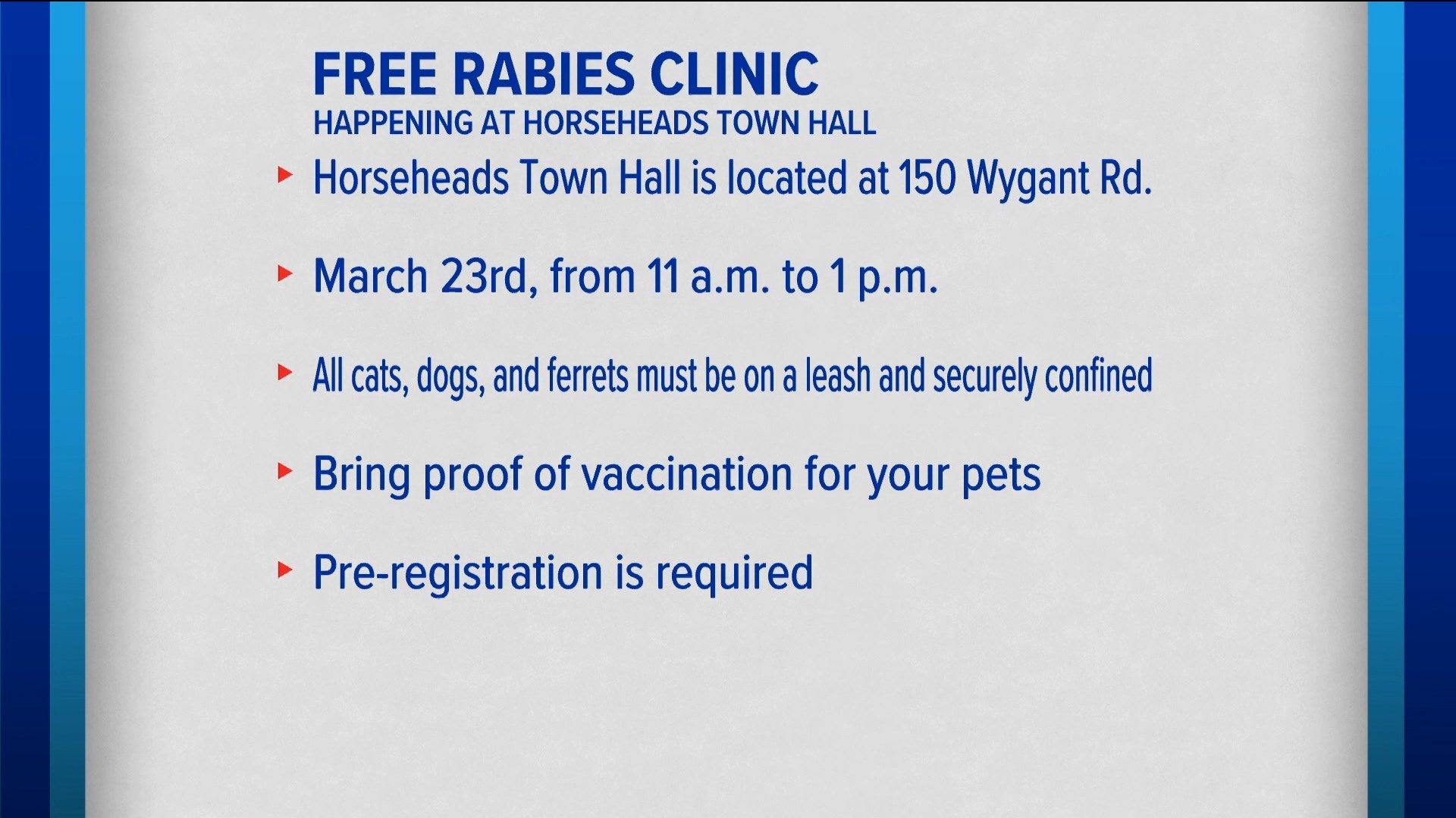 Free rabies clinic in Horseheads - WENY News
