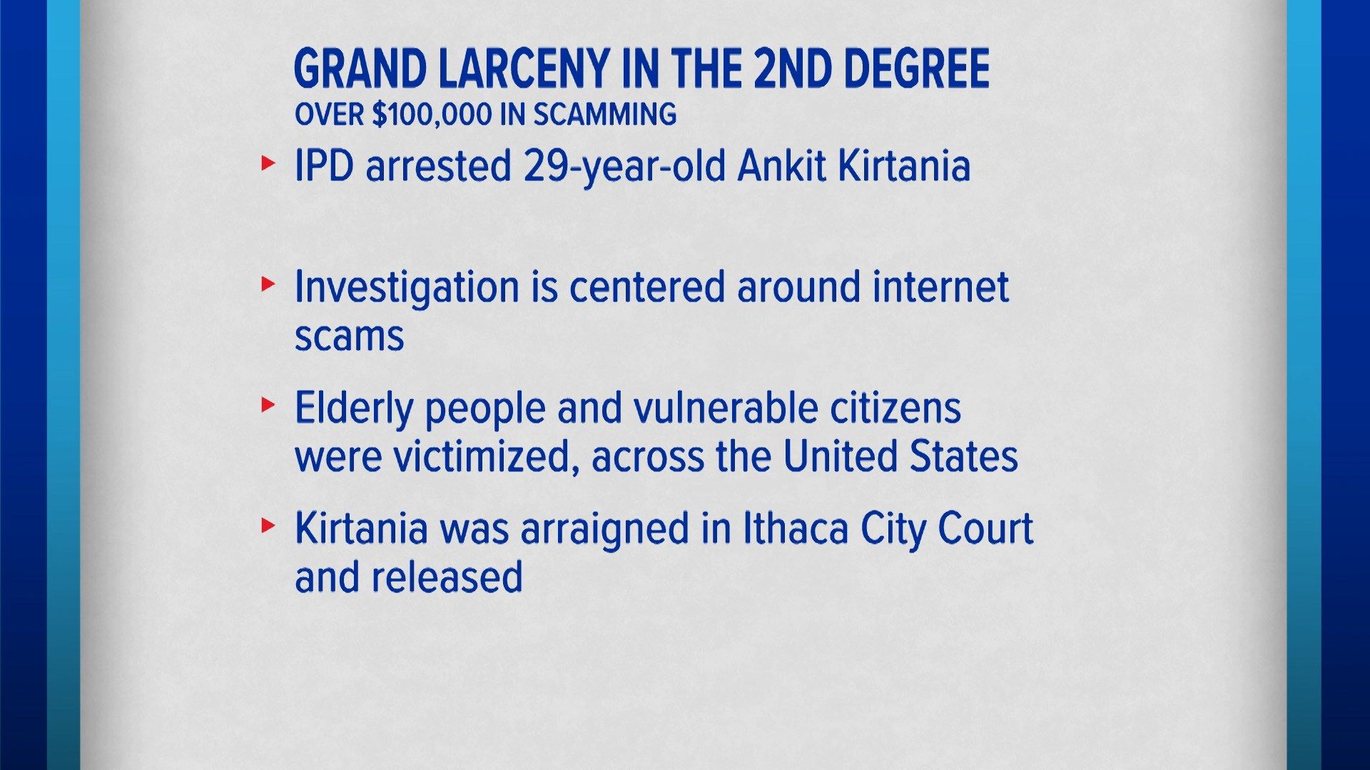 Man arrested for Grand Larceny in the Second Degree - WENY News