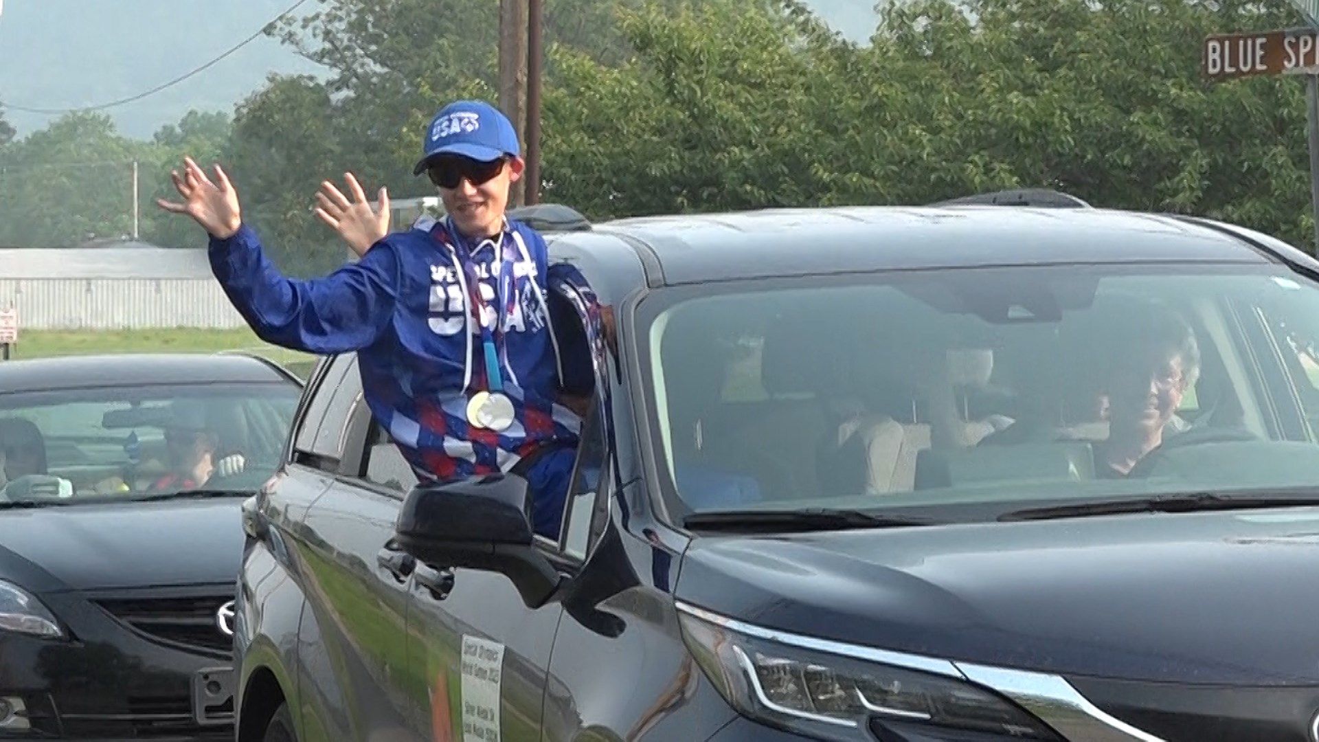 Special Olympian gold medalist Izaak Hobday celebrates his achievements ...