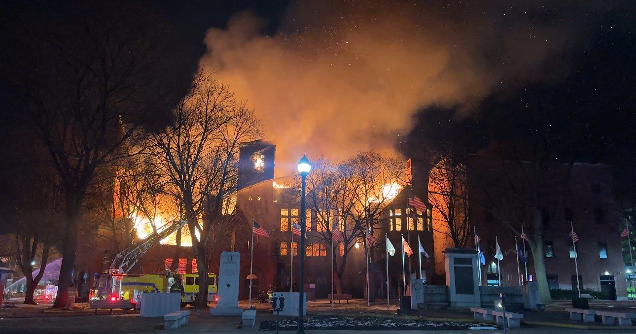 Officials: Former Church in Downtown Elmira a 'Total Loss' - WENY News